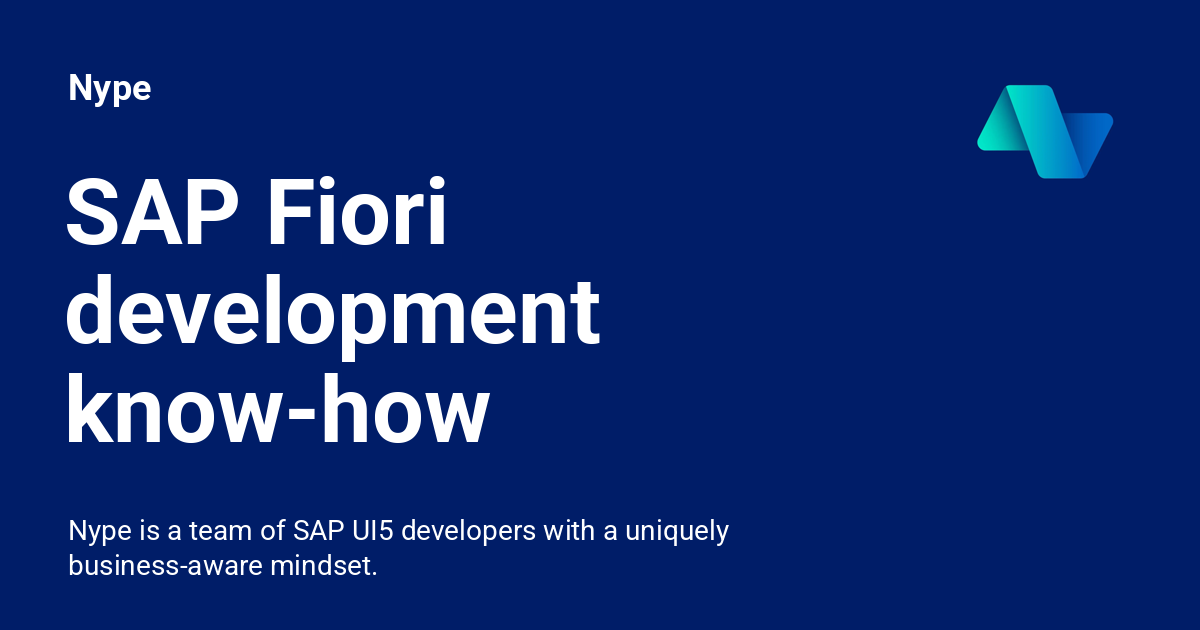 SAP Fiori development know-how - Nype